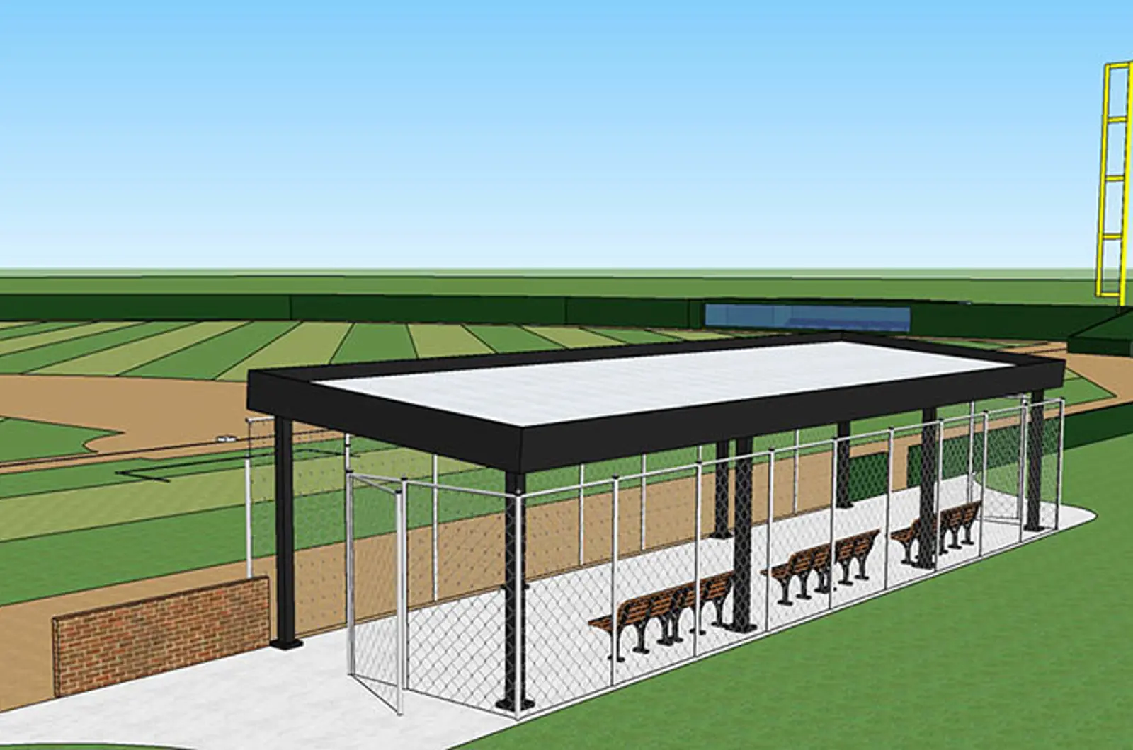 Open & Enclosed Modular Dugout | Baseball Dugouts | Panel Built