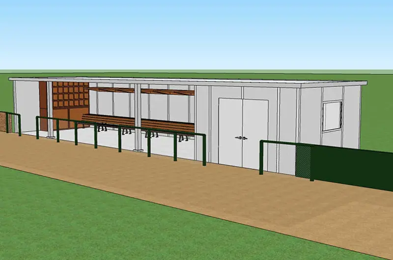 Open & Enclosed Modular Dugout | Baseball Dugouts | Panel Built