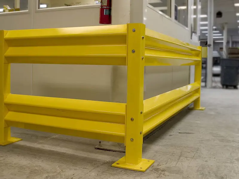 Barrier Rail & Forklift Guard Rails for Warehouse Safety | Panel Built